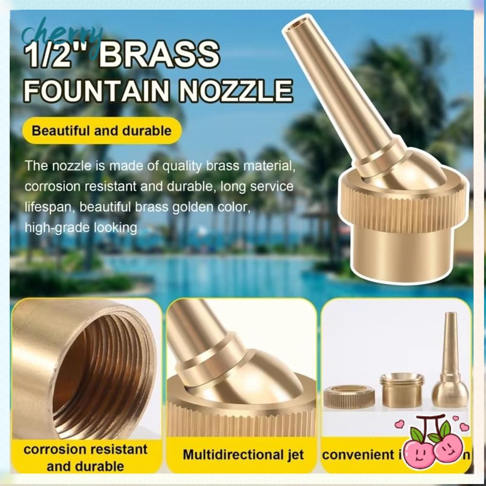 CHERRY Jet Straight Fountain Nozzles, Brass 1/2" 3/4" 1" Swimming Pool ...