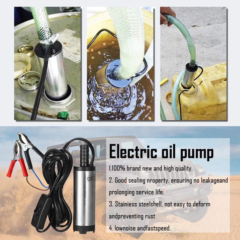 38mm 51mm Car Oil Pump Electric Submersible Water Transfer Car Tractor ...