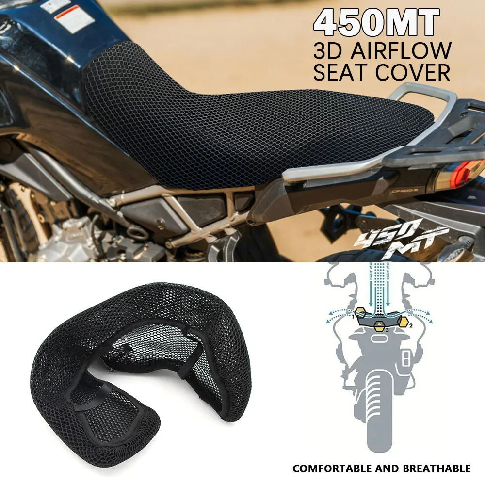 For CFMOTO 450MT Motorcycle Seat Cover 3D Airflow Seat Cover for cf moto 450mt Seat Protect ...
