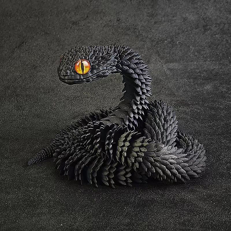 [MMBB] 1Pcs 3D Printed Action Figure Snake Articulated Bush Viper Toy ...