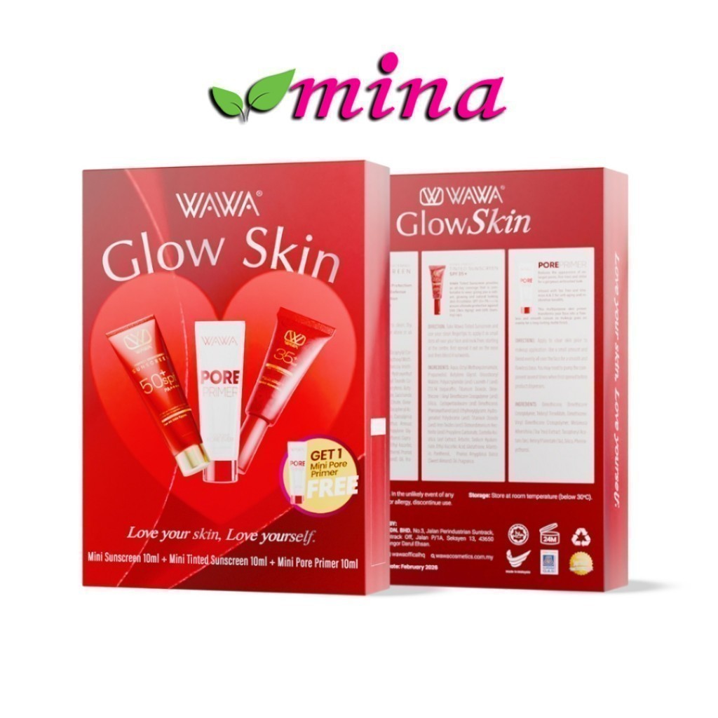 WAWA Glow Skin 3in1 Sunscreen + Pore Primer + Tinted Sunscreen Sun ...