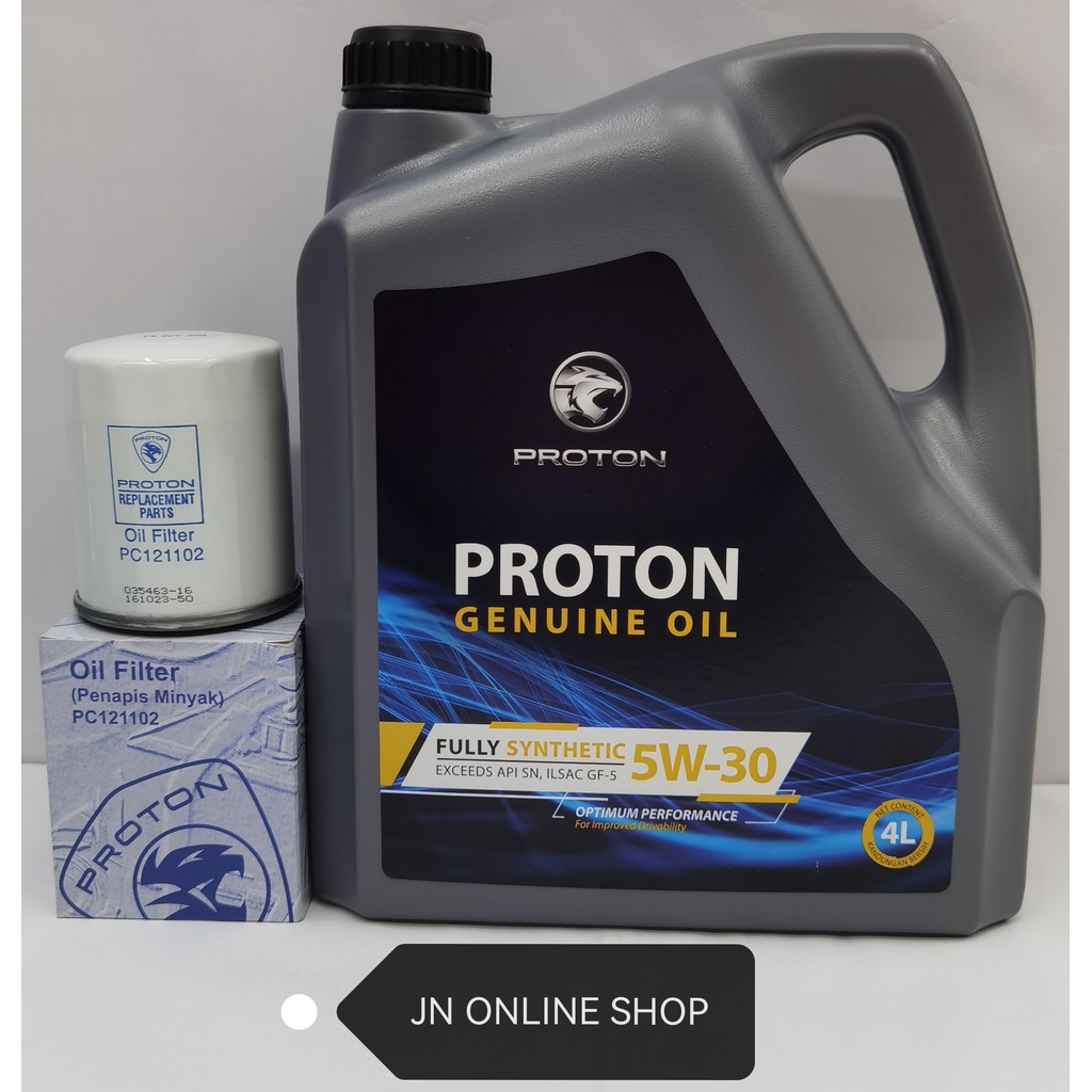 Proton Genuine SAE 5W-30 API SN Fully Synthetic Engine Oil (4 Litre ...