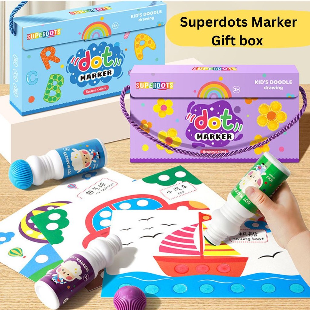 Superdots Dot Marker Dab-A-Dot Gift Box Toddlers Children Montessori ...