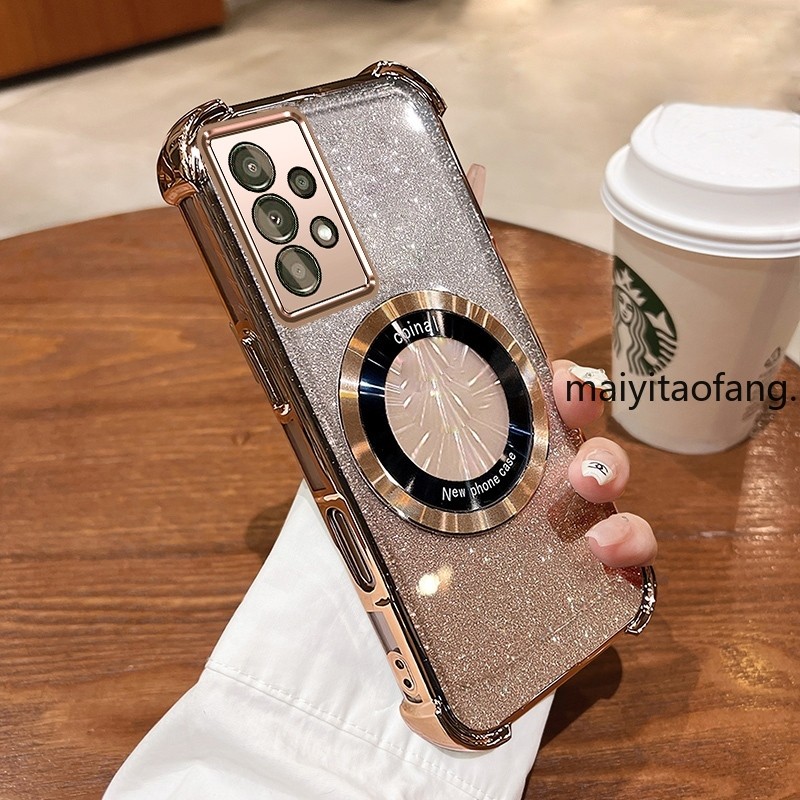 [New Color] Case For Samsung A32 4G A32 5G A52 Phone Case Flashing Gold ...