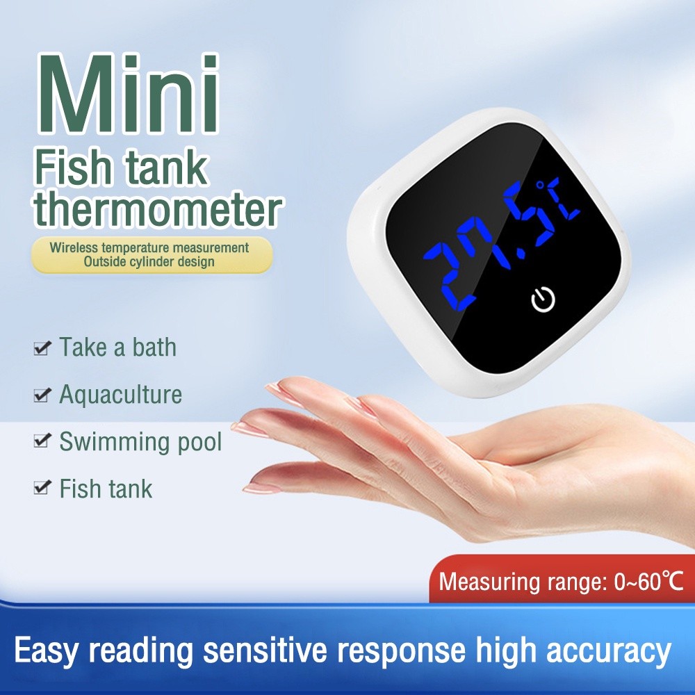 Aquarium Thermometer Digital Fish Tank Thermometer Accurate LED Display ...