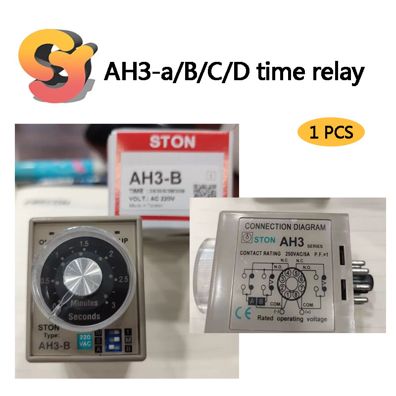 [Ready Stock Supply] AH3-A/B/C/D Time Relay SH3-A/B/C/D/E 220V Timer ...