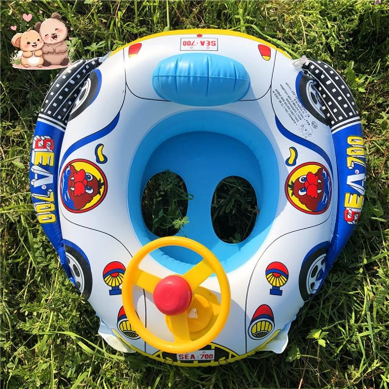 Car-shaped baby boat for toddlers foot-in type float with handle ride ...