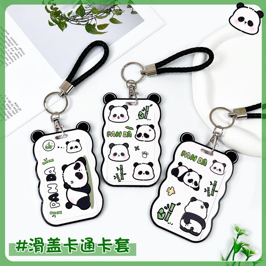 Cute Panda Name Tag Pvc Id Card Case for Students and Kpop Photocard ...