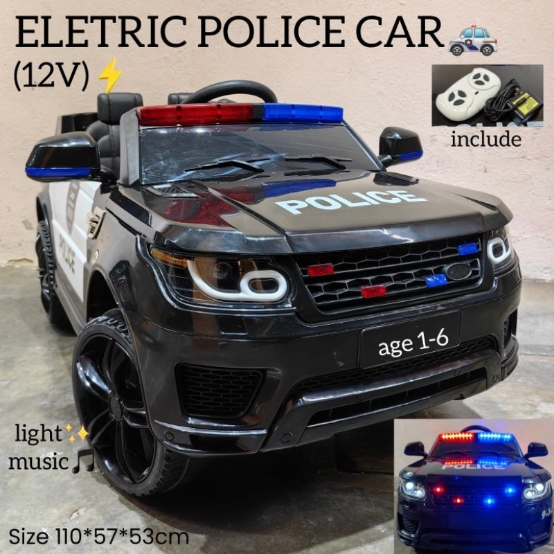 VVM: CHILDREN RIDE ON ELETRIC POLICE CAR 12V KERETA ELETRIK BUDAK ...