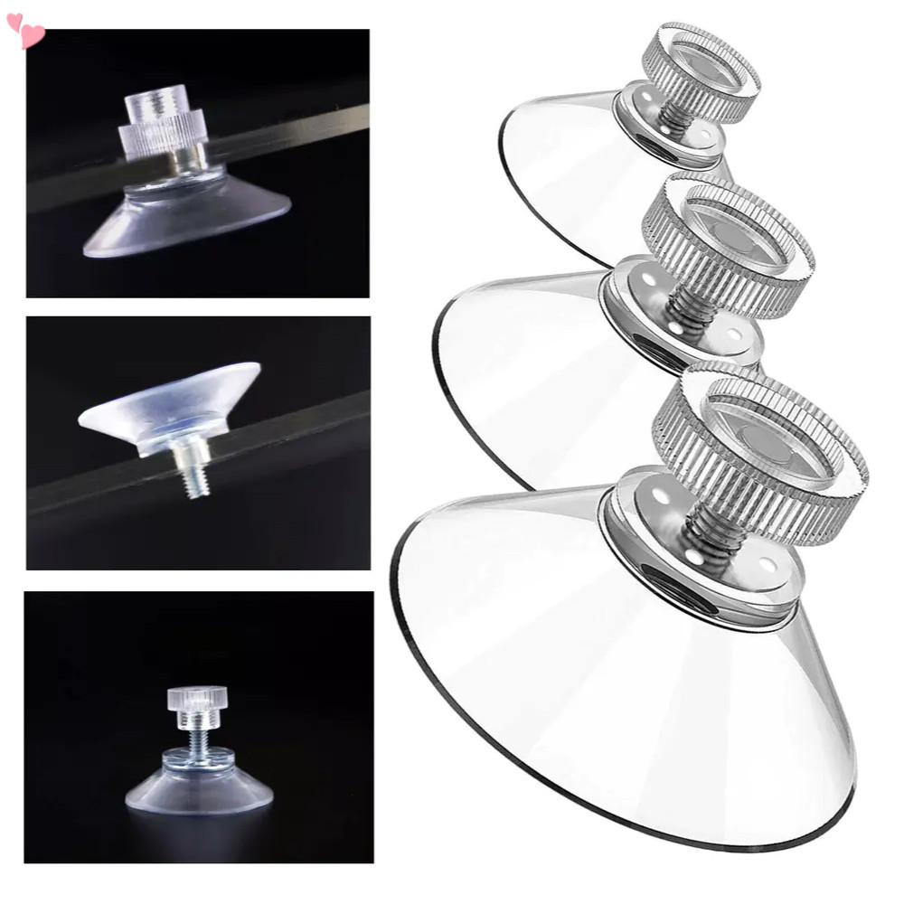 10 PCS Strong Suction Cup with Metal Screw Rods and Nuts Clear PVC ...