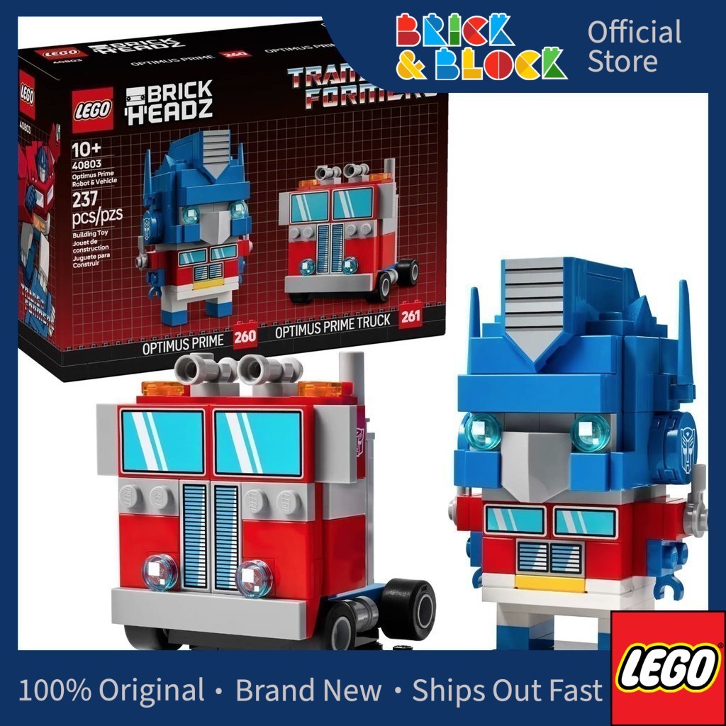 LEGO 40803 Optimus Prime Robot & Vehicle | BrickHeadz | Shopee Malaysia