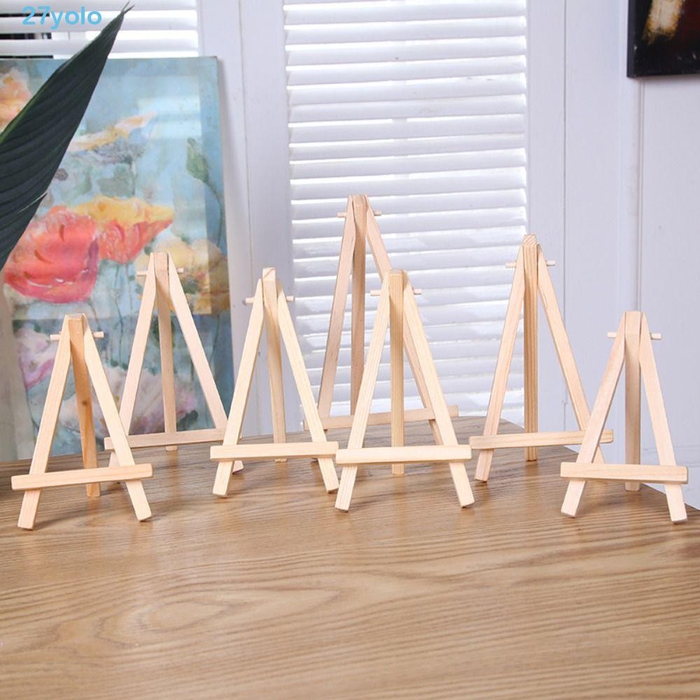 YOLO Triangle Display Stand, Painting & Sketch Portable Wood Mini Easel ...