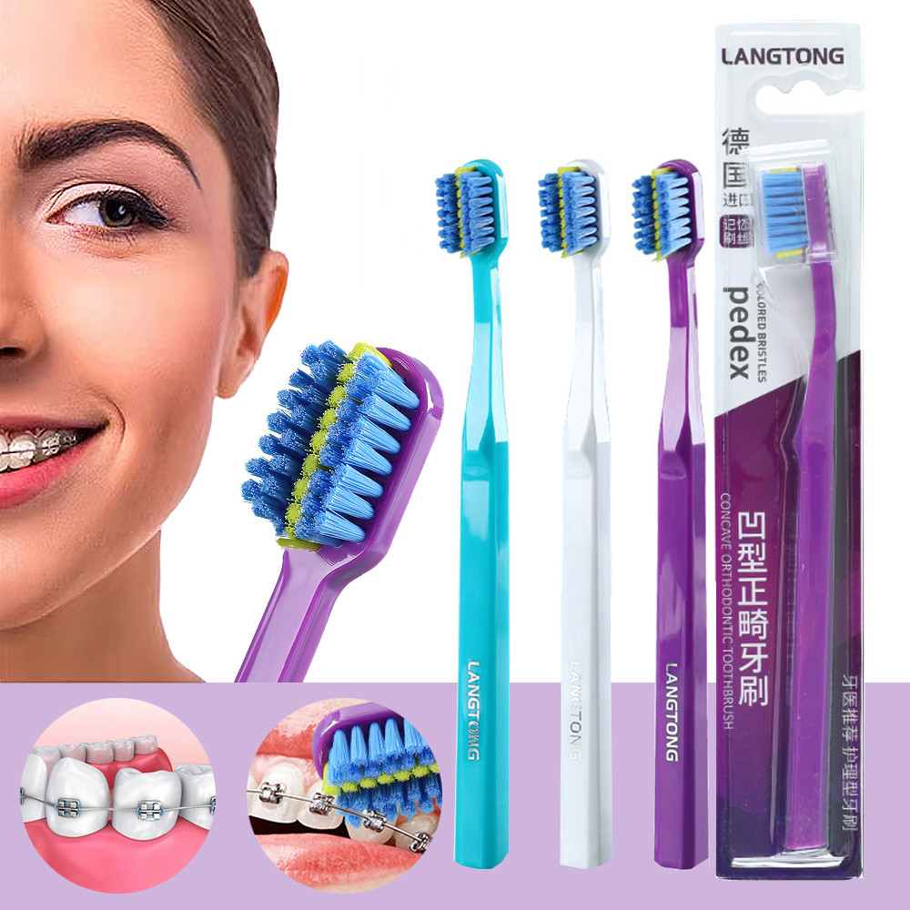 Soft Bristles Orthodontic Toothbrush Interdental Brush Oral Hygiene ...