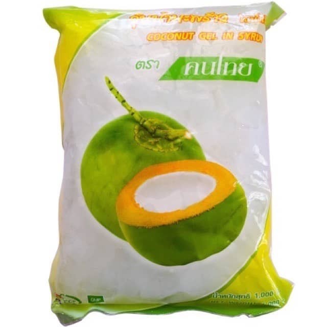 COCONUT GEL IN SYRUP 1KG THAILAND JELLY KELAPA KETUL HALAL THAILAND ...