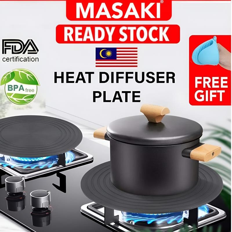 MASAKI Heat Diffuser for Gas Stove 24 & 28cm Diffuser Plate Multifunctional Thawing Plate for ...