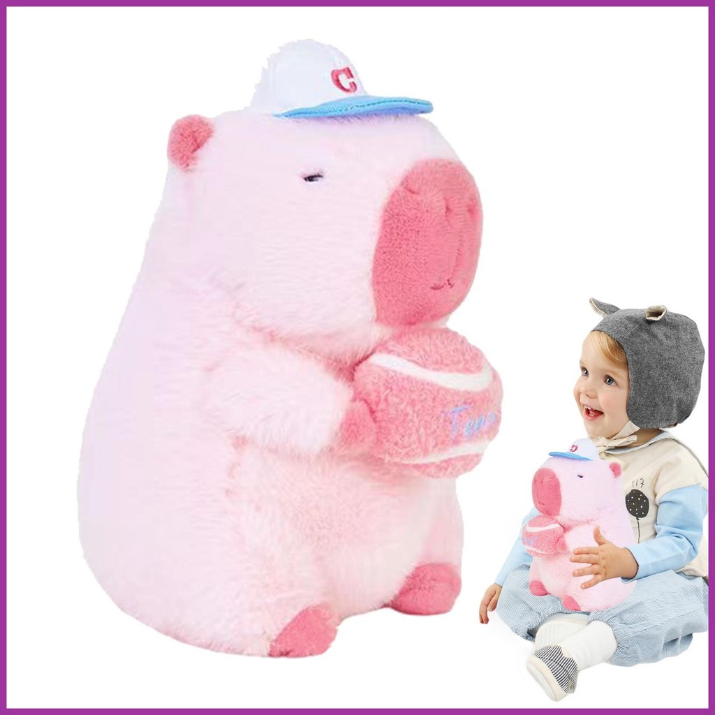 Capybara Stuffed Animal Tennis Capybara Plushie 25Cm/9.84Inch Capybara ...