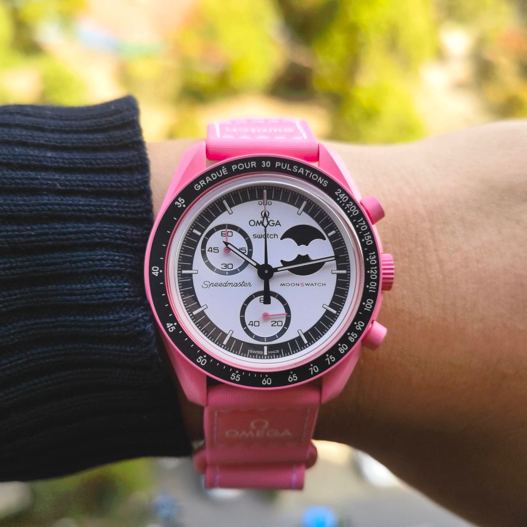 New MoonSwatch Speedmaster MISSION TO THE PINK MOONPHASE Man's Watches ...
