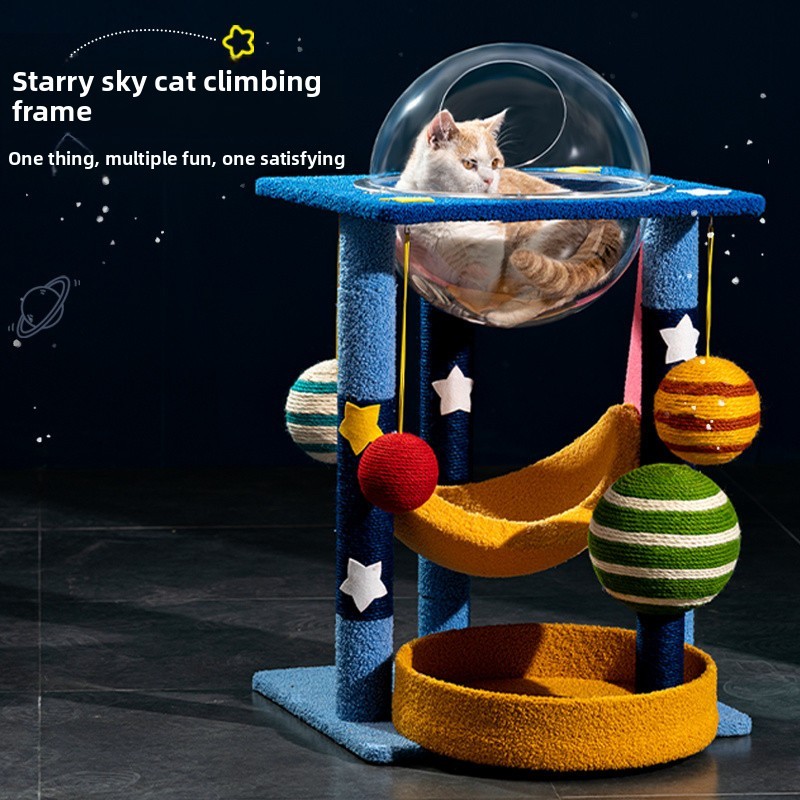 Starry Sky Cat Climbing Frame with Vertical Cat Runway Cat Jumping ...