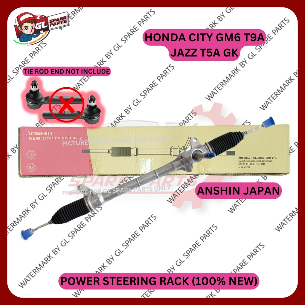 (ANSHIN JAPAN) POWER STEERING RACK HONDA CITY T9A GM6 JAZZ T5A GK (NO ...