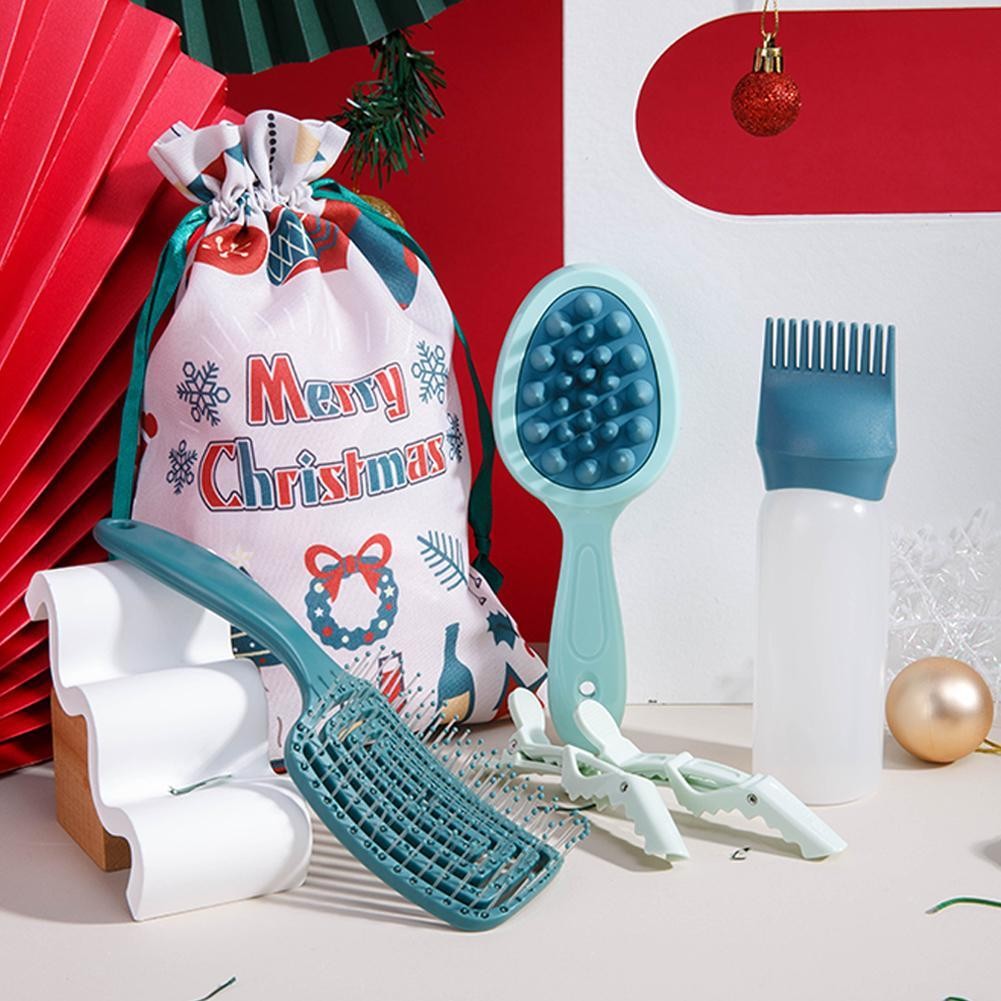 Set Shampoo Comb Hairdressing Christmas Hair Comb Hair Set Smooth ...