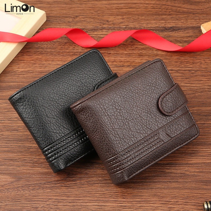 Dompet duit syiling dompet kulit gaya baru klip wang jenis pendek ...