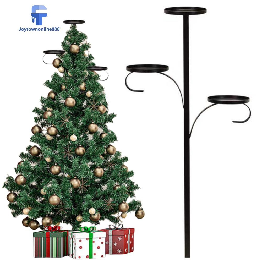 Metal Black Triple Tree Topper Christmas Tree Topper Candle Holder for ...
