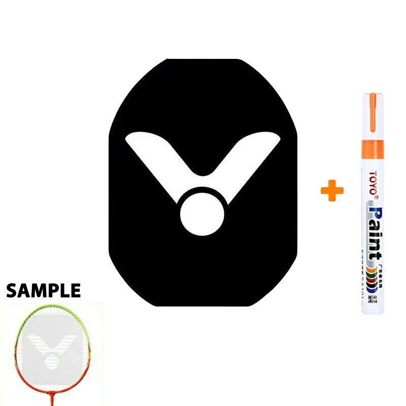 Badminton Racket VICTOR LOGO Card Tennis Mark Stencil Board String Logo ...