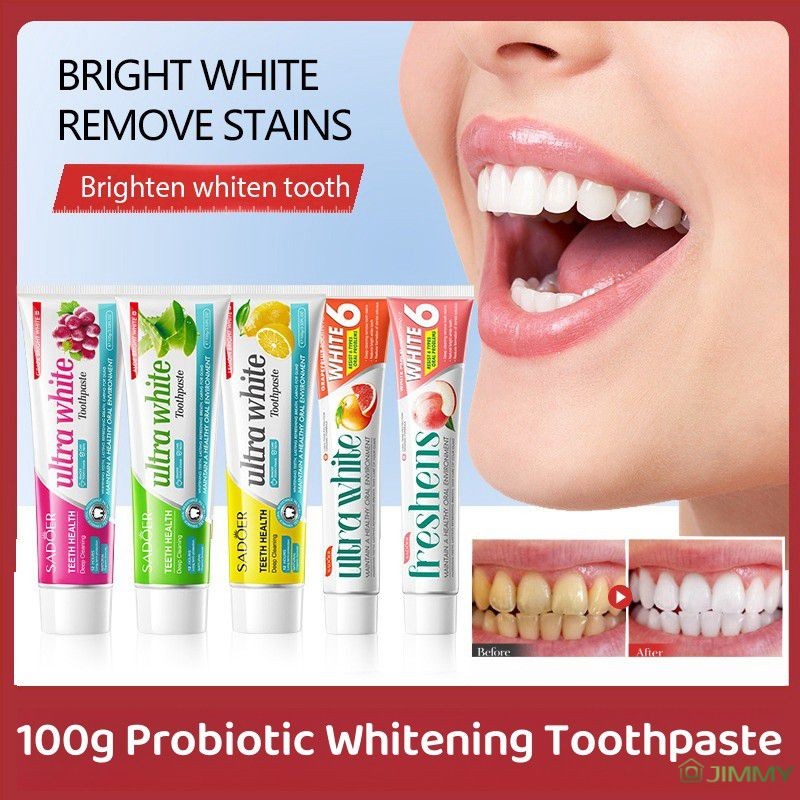 100g Strawberry Probiotic Whitening Toothpaste Care Gum Teeth Whitening ...