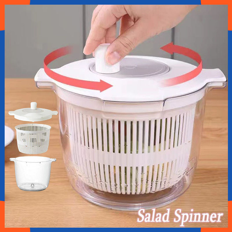 Salad Spinner Dehydrated Machine Manual Salad Dehydrator Vegetable ...