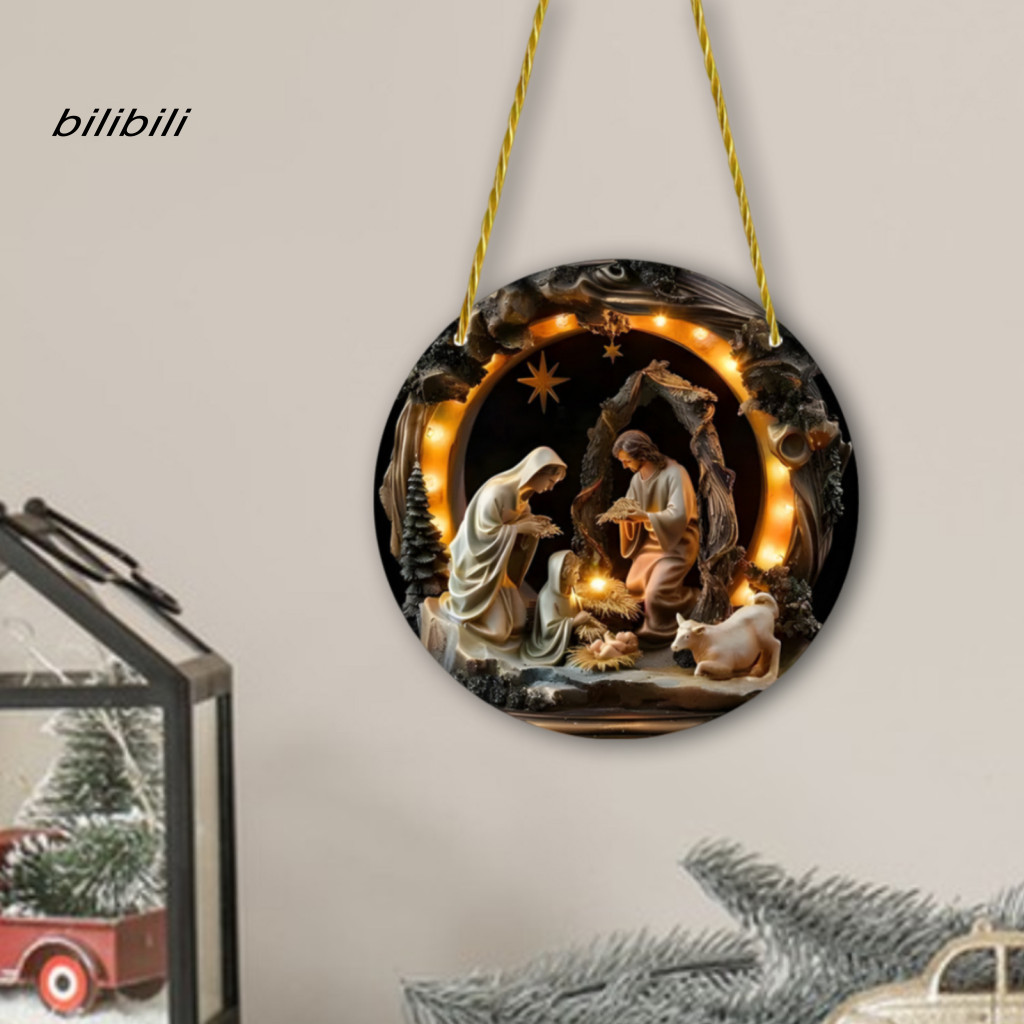 BIL Christmas Decoration Religious Wall Decor Handmade Nativity Scene ...