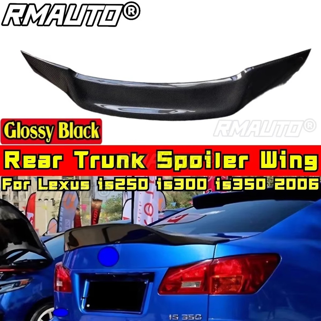 For Is250 Is300 Is350 Body Kit Glossy Black R Style Rear Trunk Splitter ...
