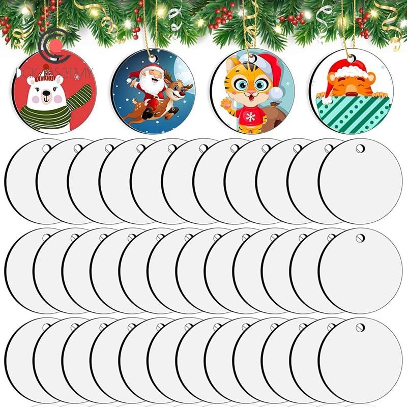 35 Pieces DIY Handmade Sublimation Blanks for Christmas Tree | Shopee ...