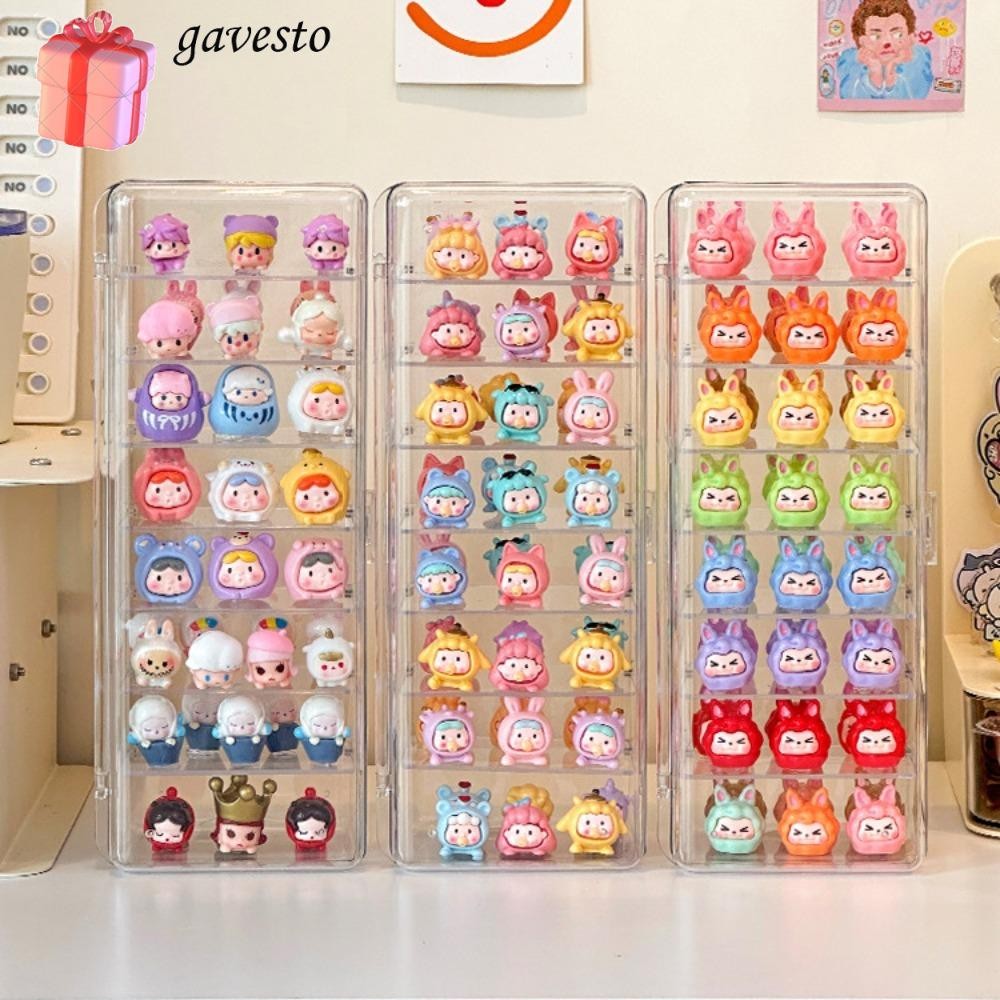 GAVESTO Pop Mart Box Showcase, Transparent Removable Garage Kit Figures ...