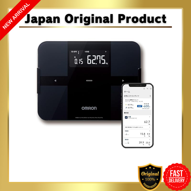 Omron Body Composition Scale with Smartphone Sync - KRD-603T2 (White/Black) - Automatic ...