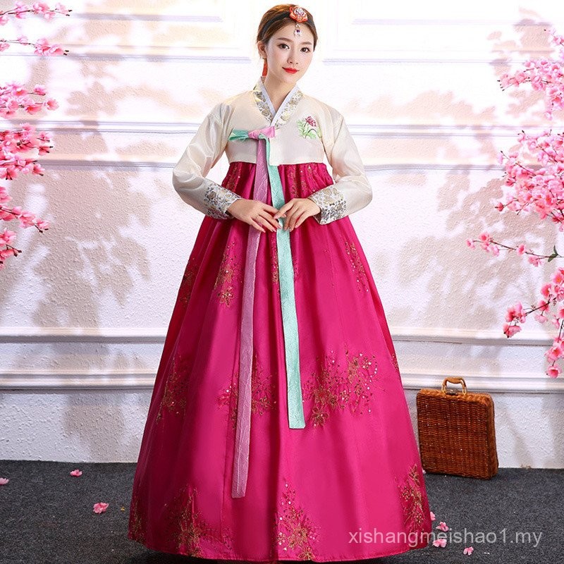 Traditional Embroidery Palace Hanbok Costume Ladies Korean Ethnic Stage ...