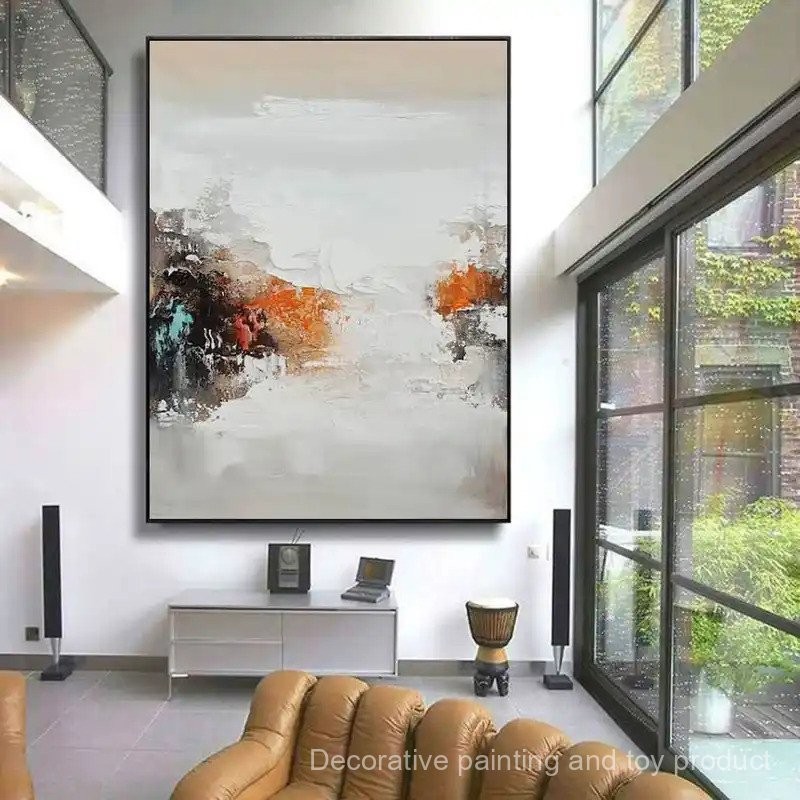 Textured Abstract Oil Painting Color Print Canvas Art Simple Oil ...