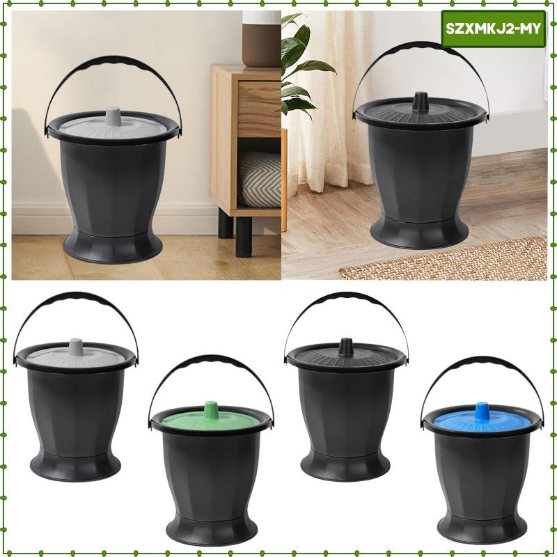 [szxmkj2] Spittoon Chamber Bucket with Lid Urine Bucket for Female Male ...
