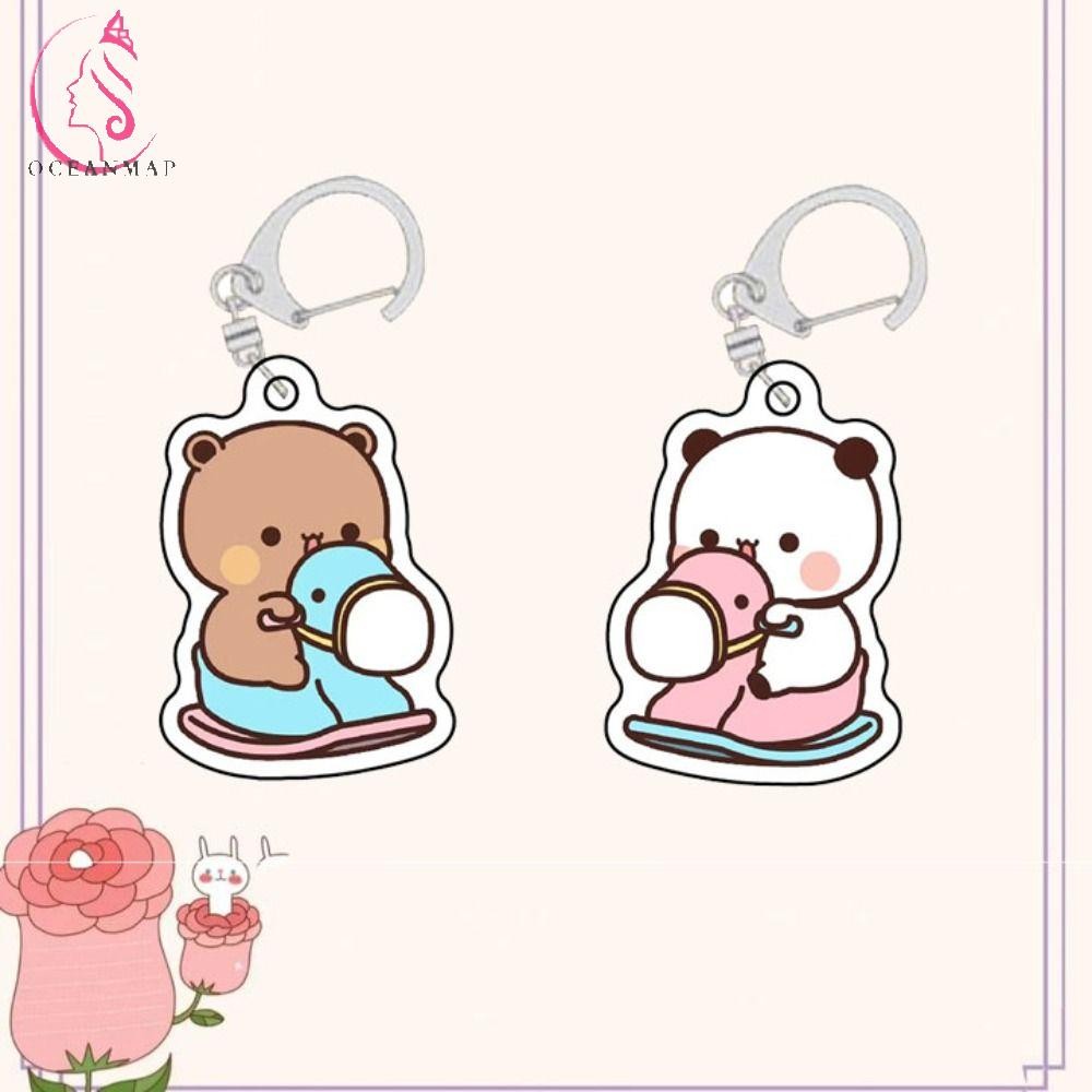 OCEANMAP Cartoon Bubu Dudu Key Chain, Acrylic Cartoon Bubu Dudu ...