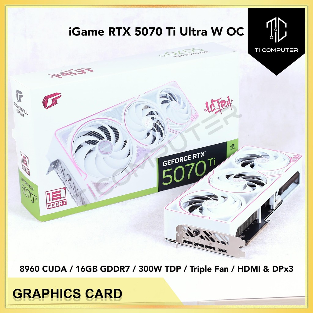 Colorful iGame GeForce RTX 5070 Ti Ultra W OC Triple Fan 16GB GDDR7 ...