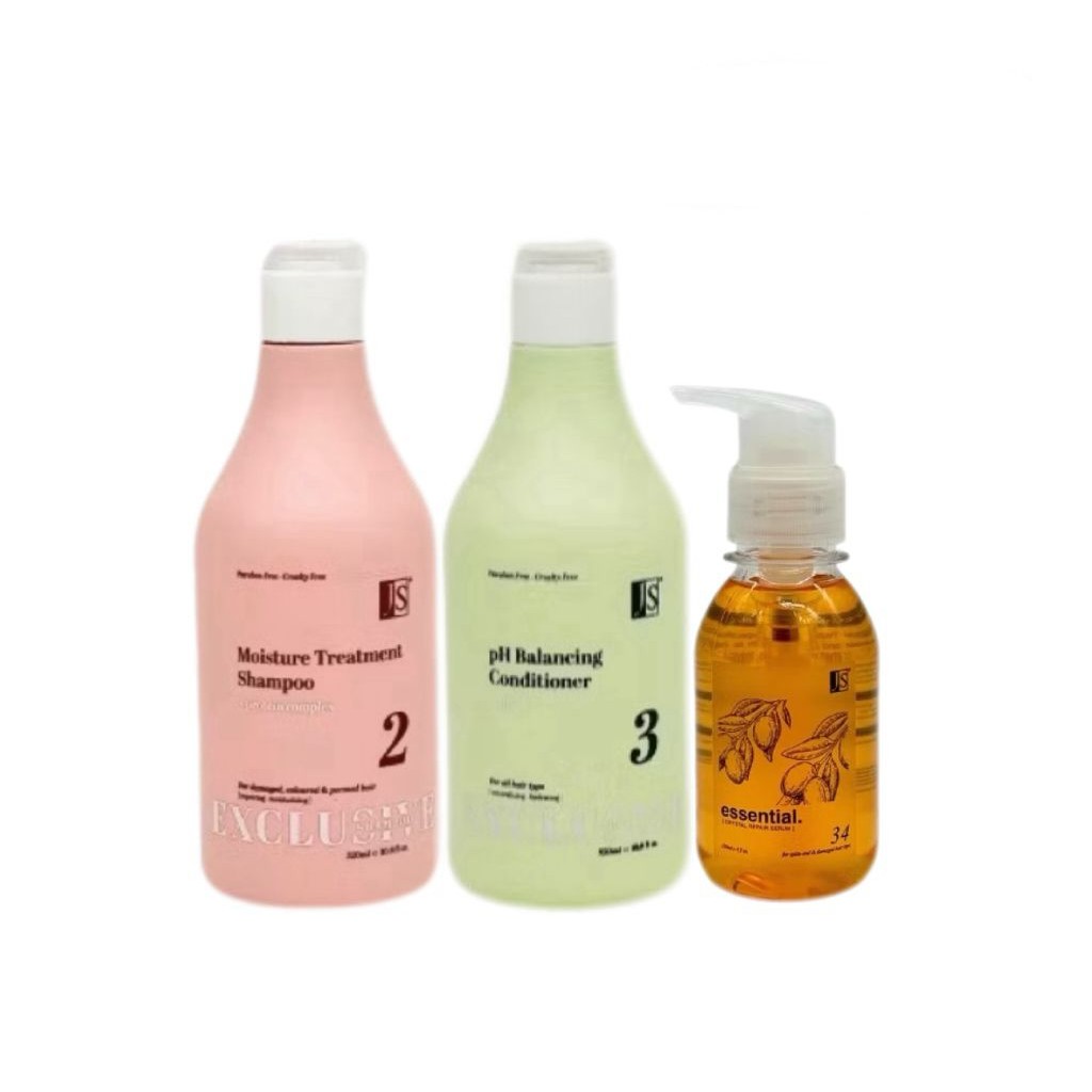 JS Beauty Treatment Shampoo & Mask 320ml Combo Crystal Repair Serum Set ...