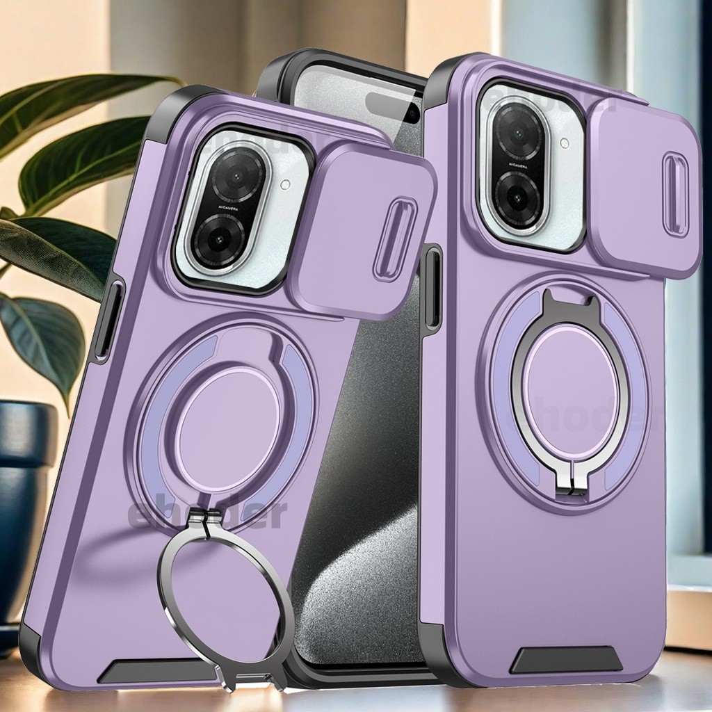 For Redmi A5 4G 5G POCO C71 2025 Case Shockproof Armor Slide Magnetic ...
