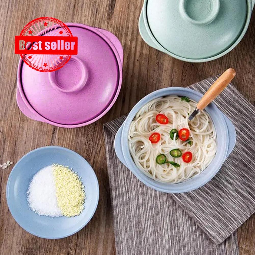 Dormitory Japanese Plastic Instant Noodle Bowl Set Microwaveable Bowl ...