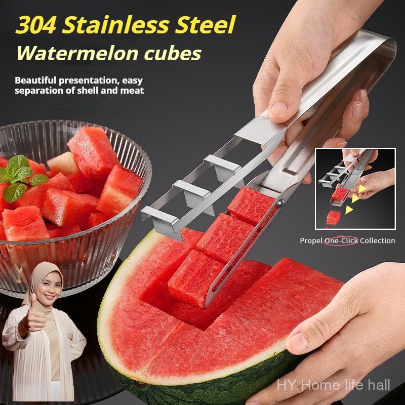 304 Stainless Steel Watermelon Cube Cutter -Safety Handle, Food-grade ...