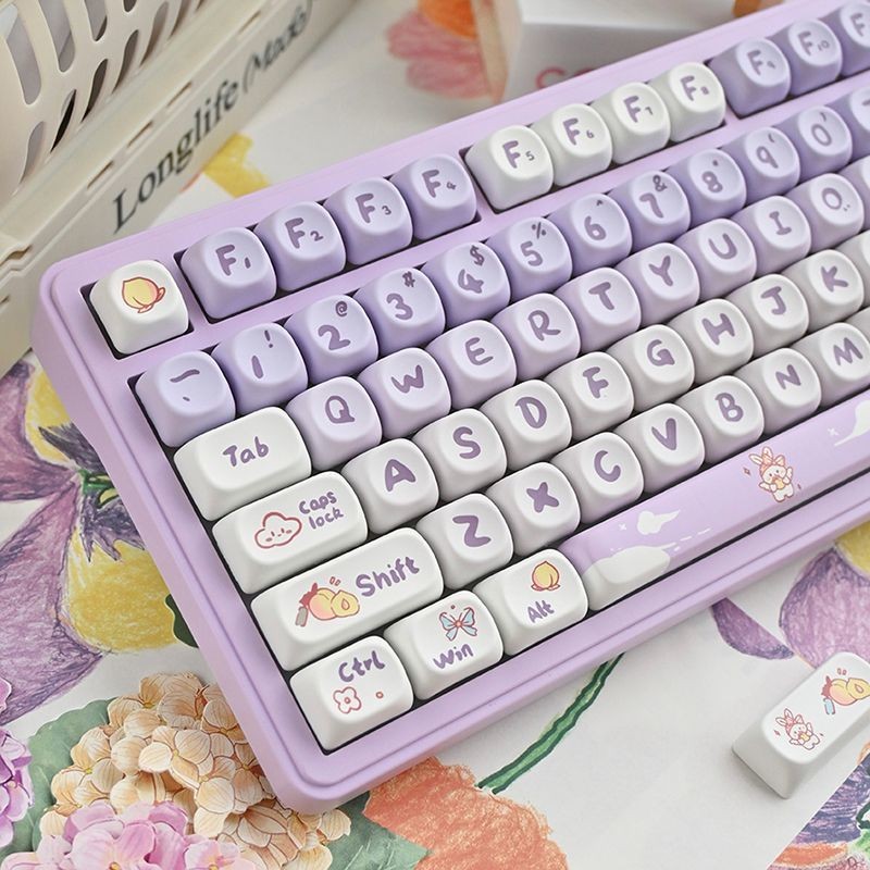 125 Keys Anime Cute Keycaps MOA Profile PBT Dye-Sub Key Cap for MX ...