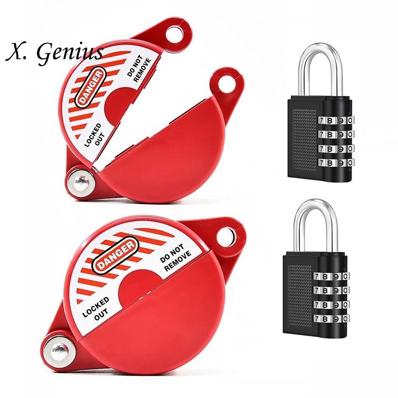 2Pack Gate Valve Lockout Device with Coded Lock for 1 to 2-1/2In Gate ...