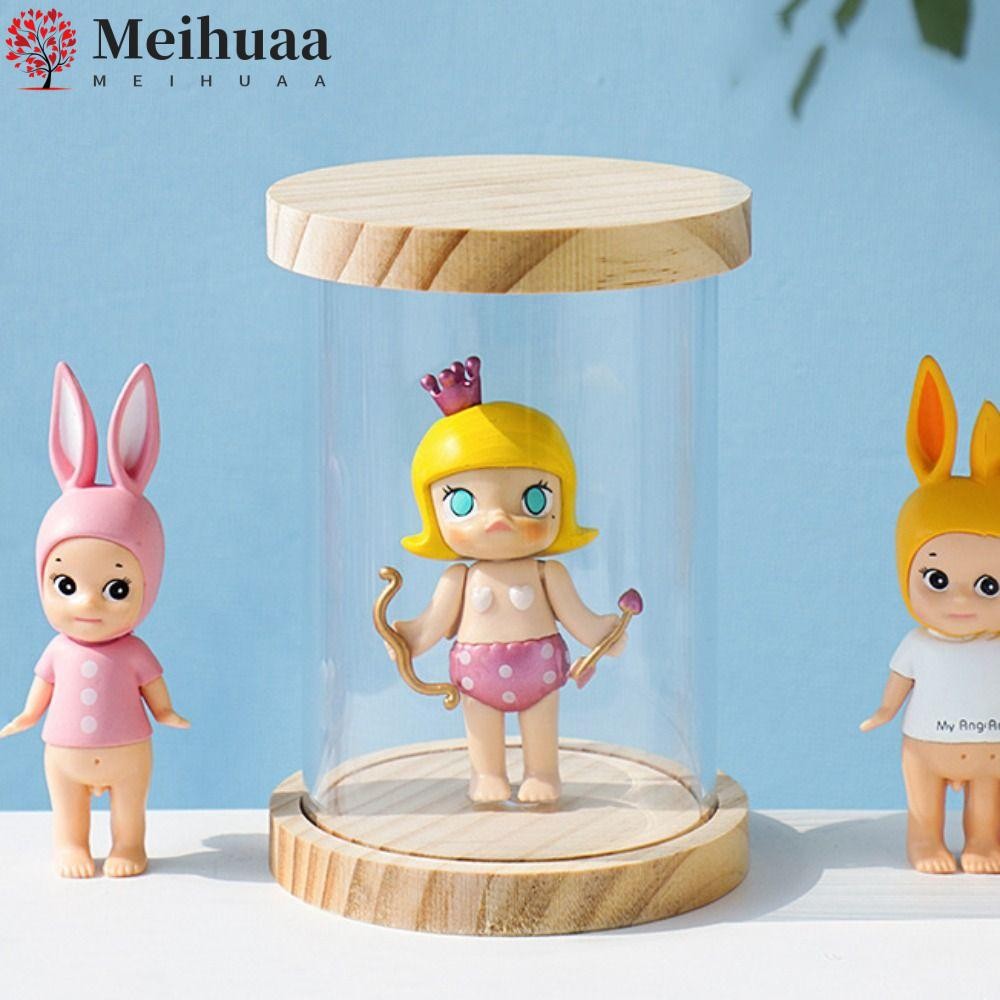 MEIHUAA POPMART Dolls Storage Box, Round 13cm Box Figure Display Stand ...
