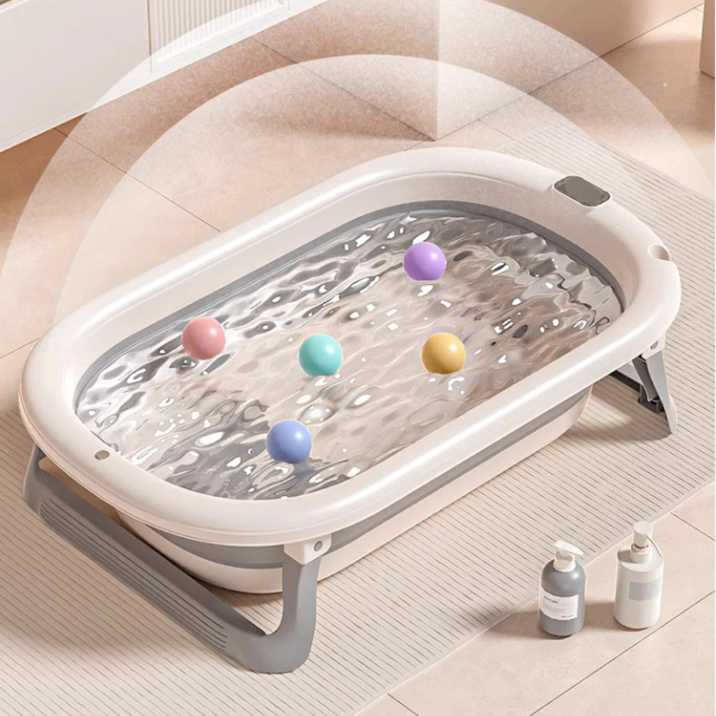 Foldable Baby Bath Tub with Stand Besen Mandi Baby Bathtub with ...