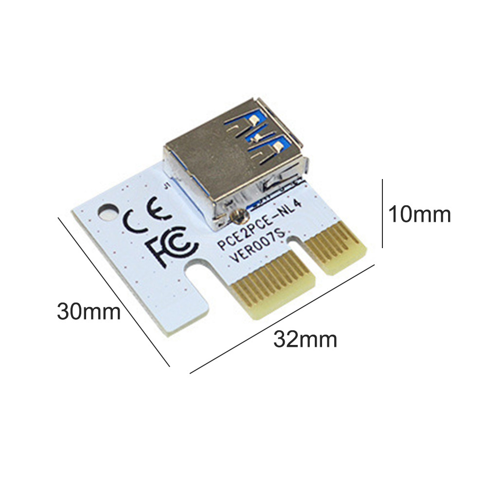 Mining PCI Express Adapter PCIe 1X to 16X Graphics Card Extender Card ...