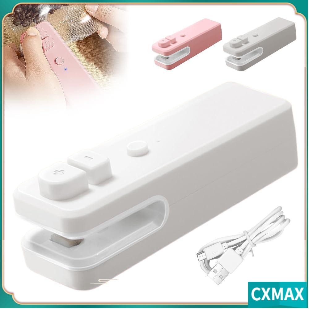 CVMAX 2 in 1 Bag Sealer, Plastic Heat Seal Tool Mini Bag Sealer, Portable USB Vacuum Sealing|for ...
