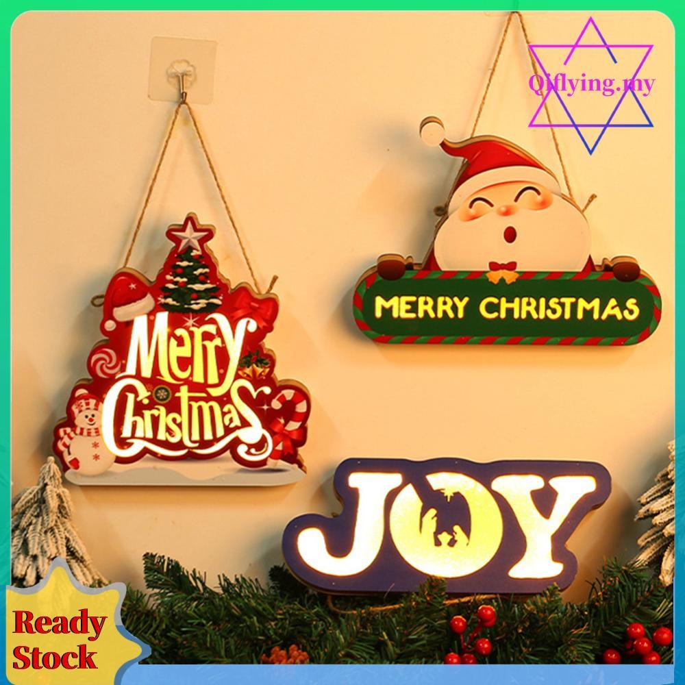 LED Lighted Christmas Door Sign Christmas Tree Hanging Sign Funny for ...